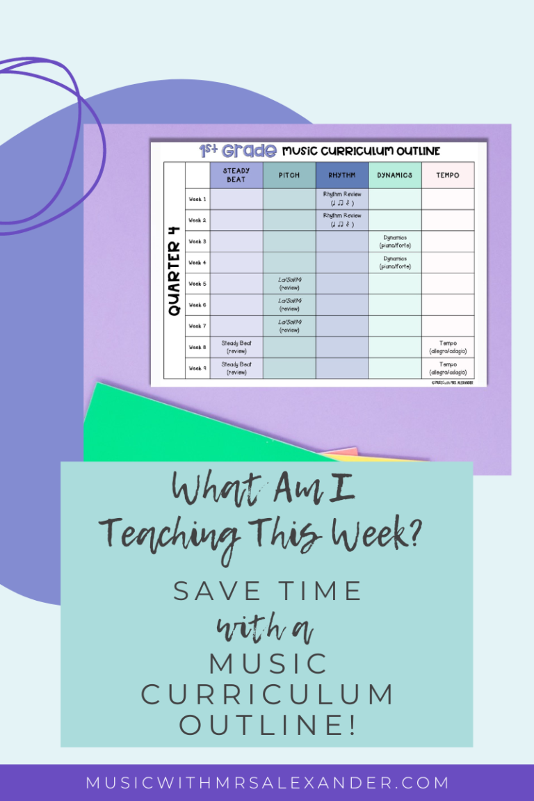 What Am I Teaching This Week? Save Time with a Music Curriculum Outline ...